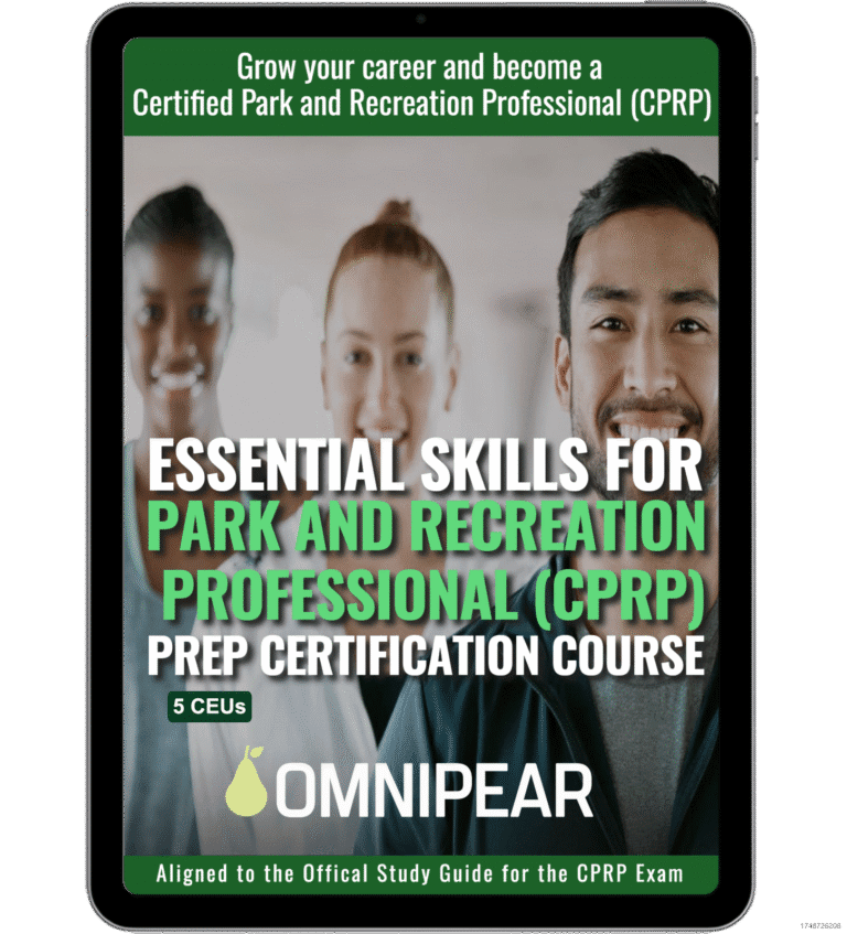 Certified Park and Recreation Professional Prep (CPRP) Exam Course ...